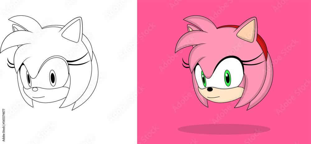 Amy Rose is a main character in Sega's Sonic the Hedgehog series,vector ...