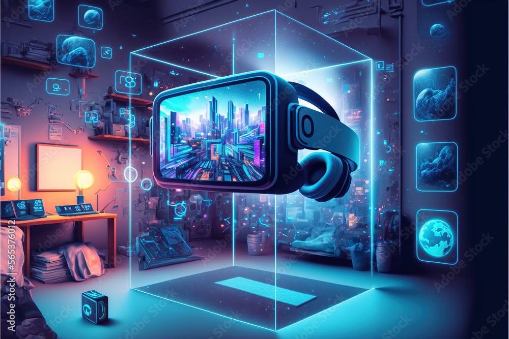 Explore metaverse technology with computer generated environment ...