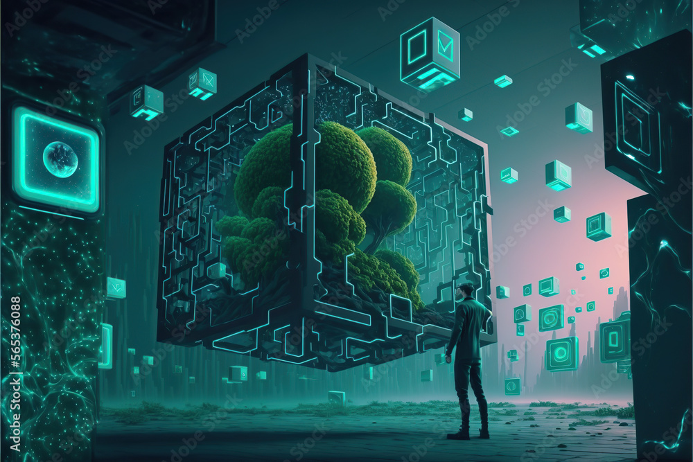 Explore metaverse technology with computer generated environment ...