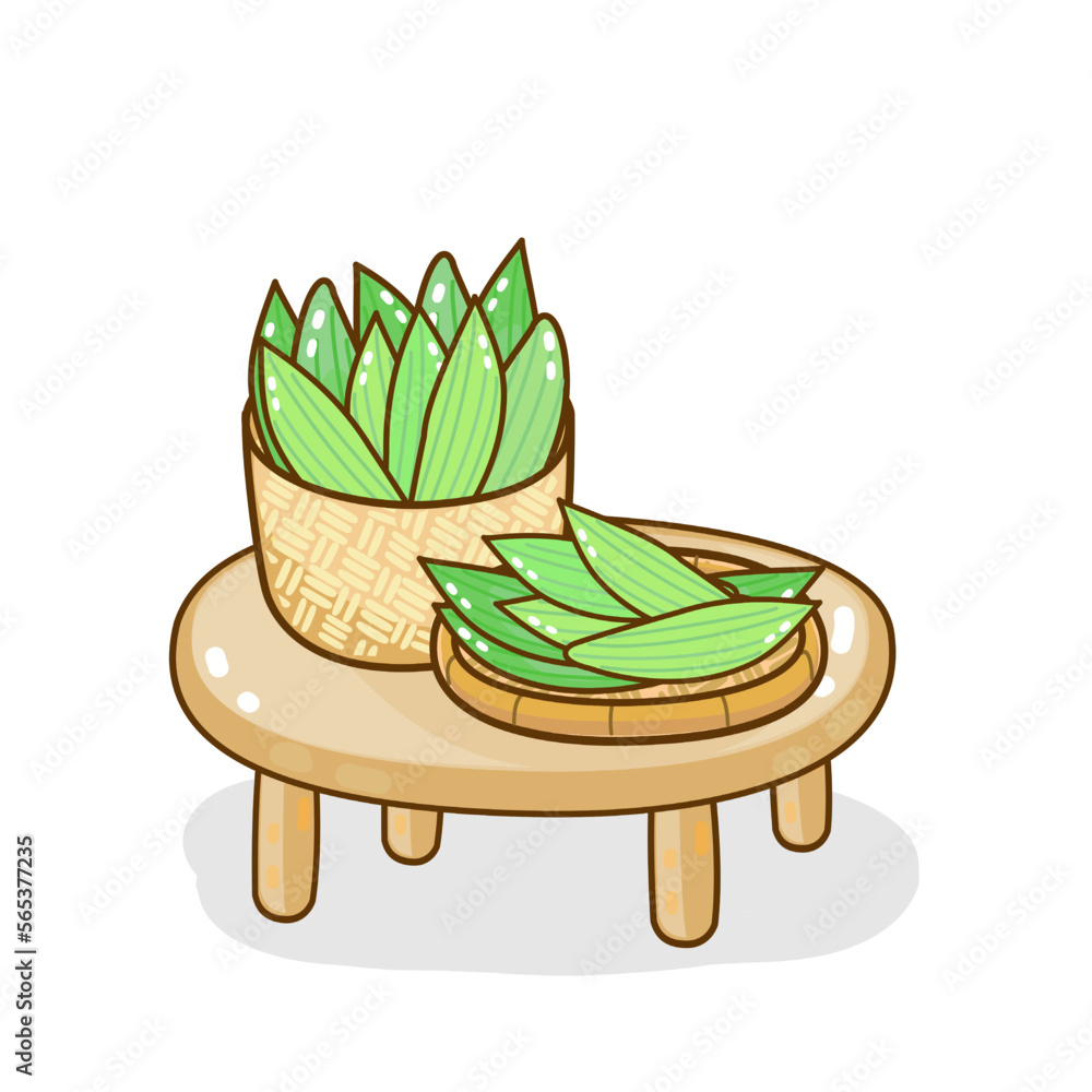 Cartoon zongzi sticky rice dumpling. Stock Vector | Adobe Stock