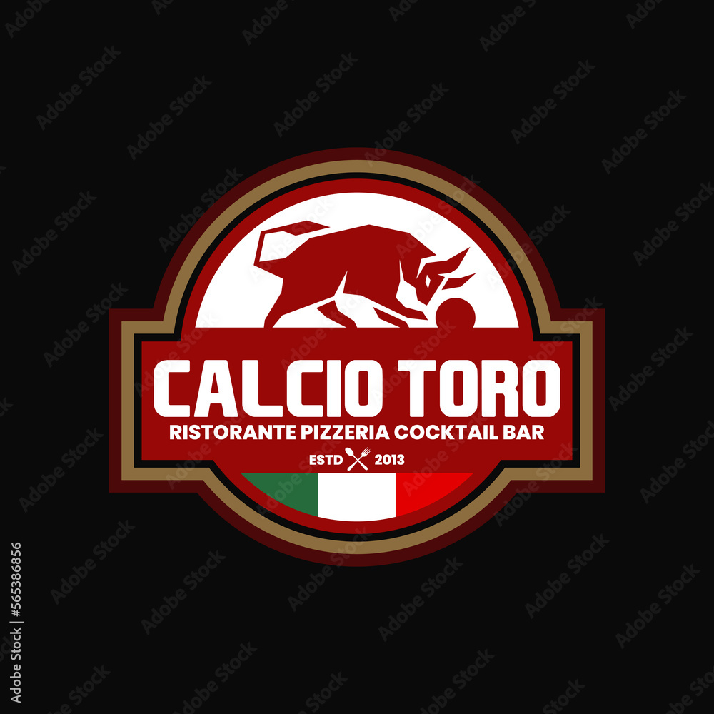 vintage retro classic luxury vector of bull toro bison cow longhorn ...