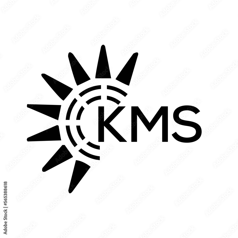 KMS Letter Logo KMS Image On White Background And Black Letter KMS