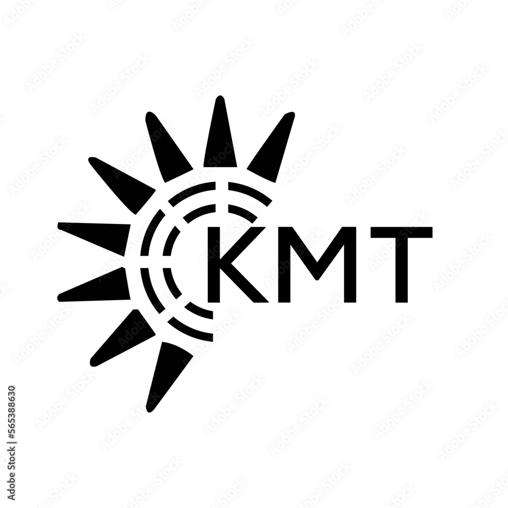 KMT letter logo. KMT image on white background and black letter. KMT technology Monogram logo ...