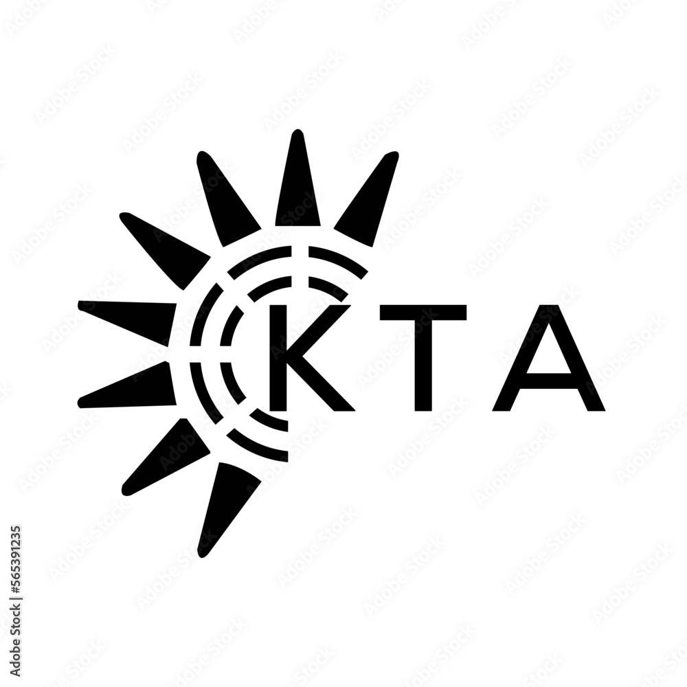 KTA letter logo. KTA image on white background and black letter. KTA ...