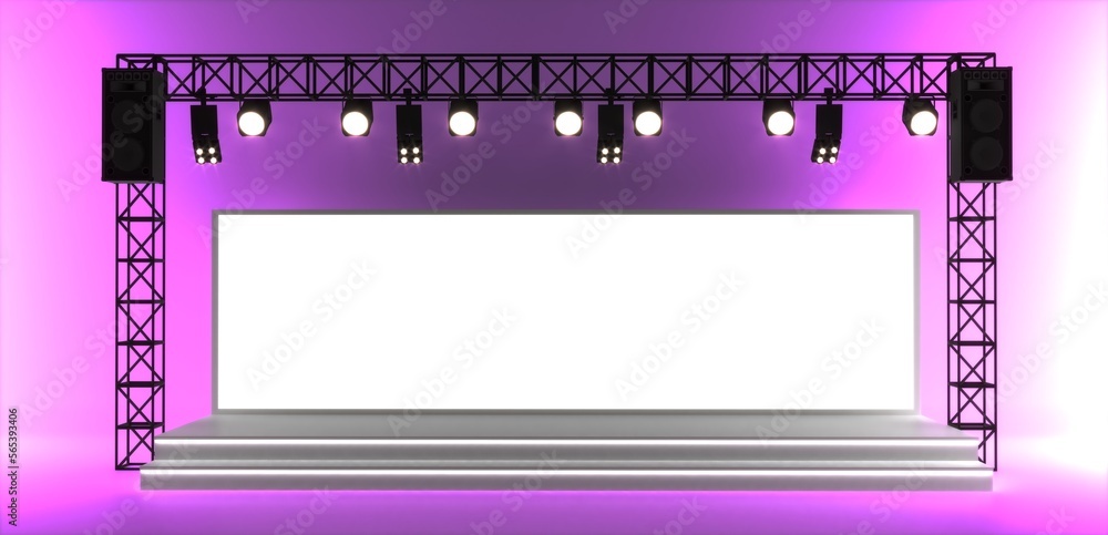Empty stage design for mockup and corporate identity, display. Platform ...