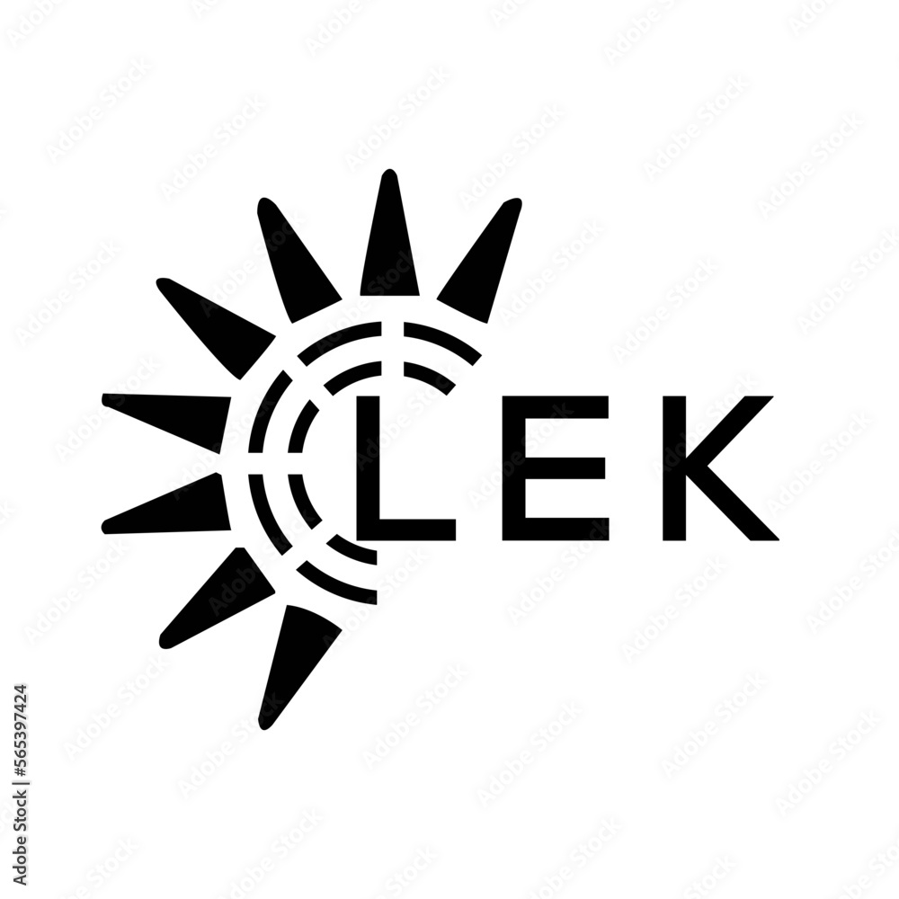 LEK letter logo. LEK image on white background and black letter. LEK ...