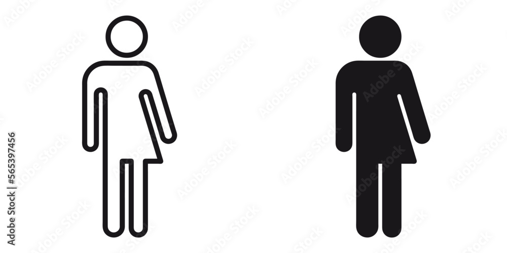 ofvs312 OutlineFilledVectorSign ofvs - gender neutral restroom vector ...
