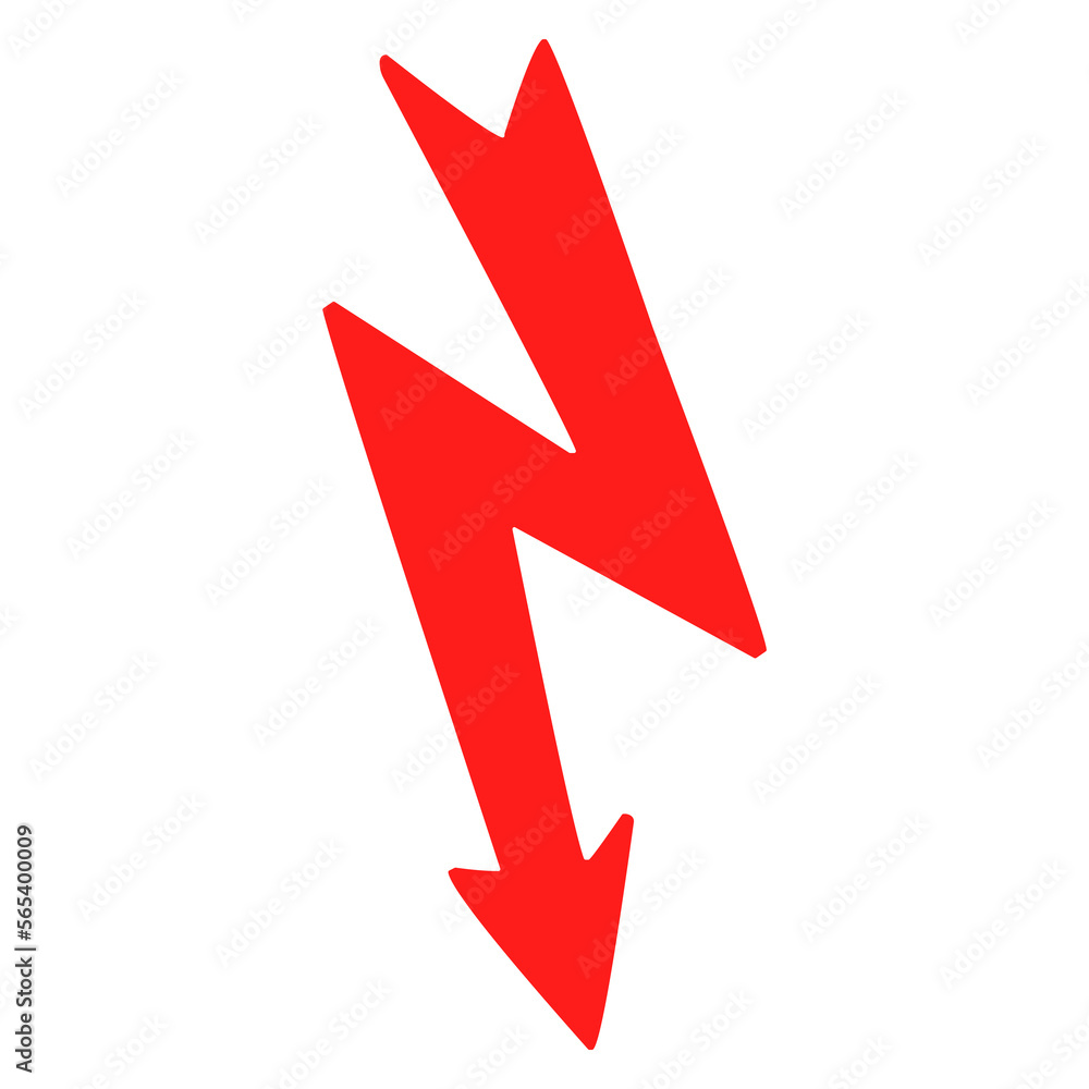 Lightening Thunder Electric Sign on Transparent Background Stock ...