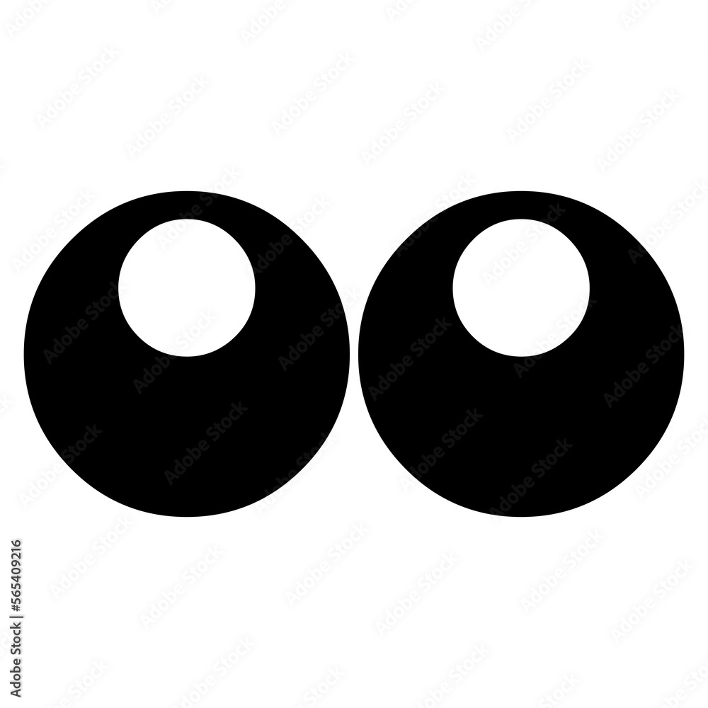 Googly Cartoon Eyes on Transparent Background Stock Illustration ...