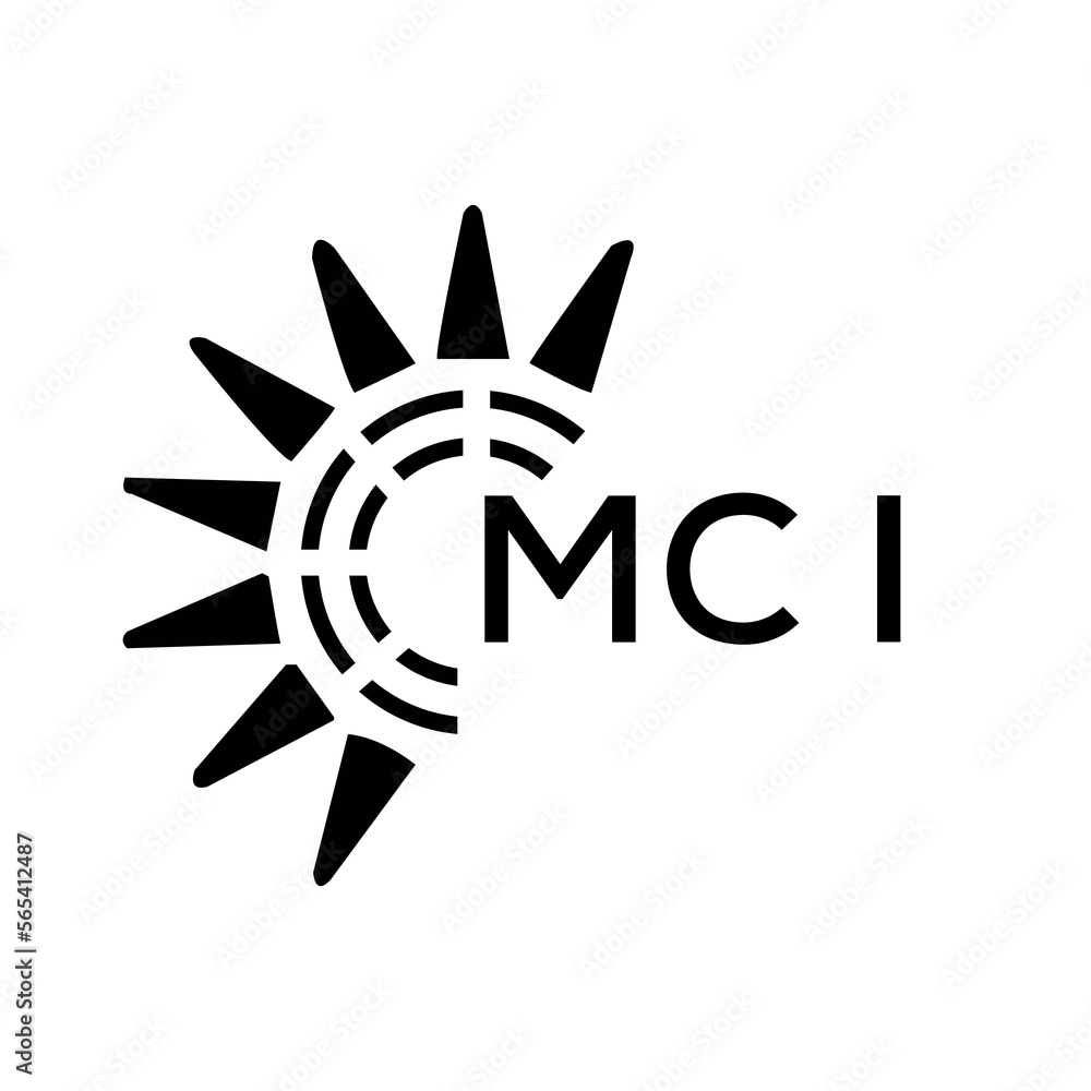 MCI letter logo. MCI image on white background and black letter. MCI ...