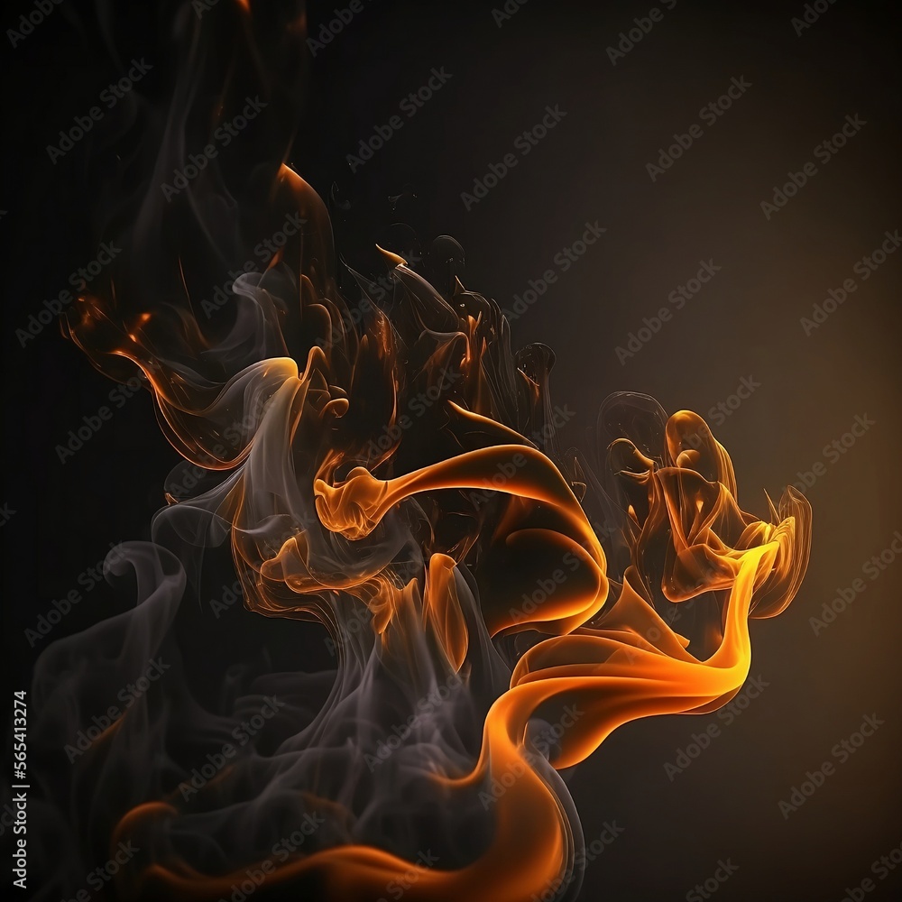 Abstract Orange Smoke Background with Orange Glow, White Color Grading ...