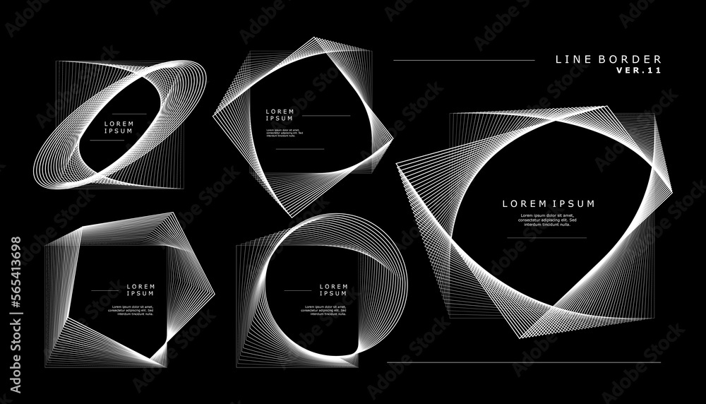 Abstract line border template. Modern lines border design. Stock Vector ...