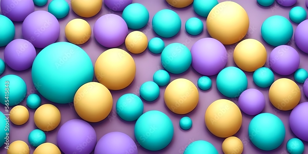 Seamless sphere cirle tiled 3d background with rendered shapes ...