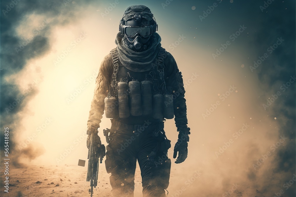 A symbol of strength and courage, this soldier is a powerful visual ...