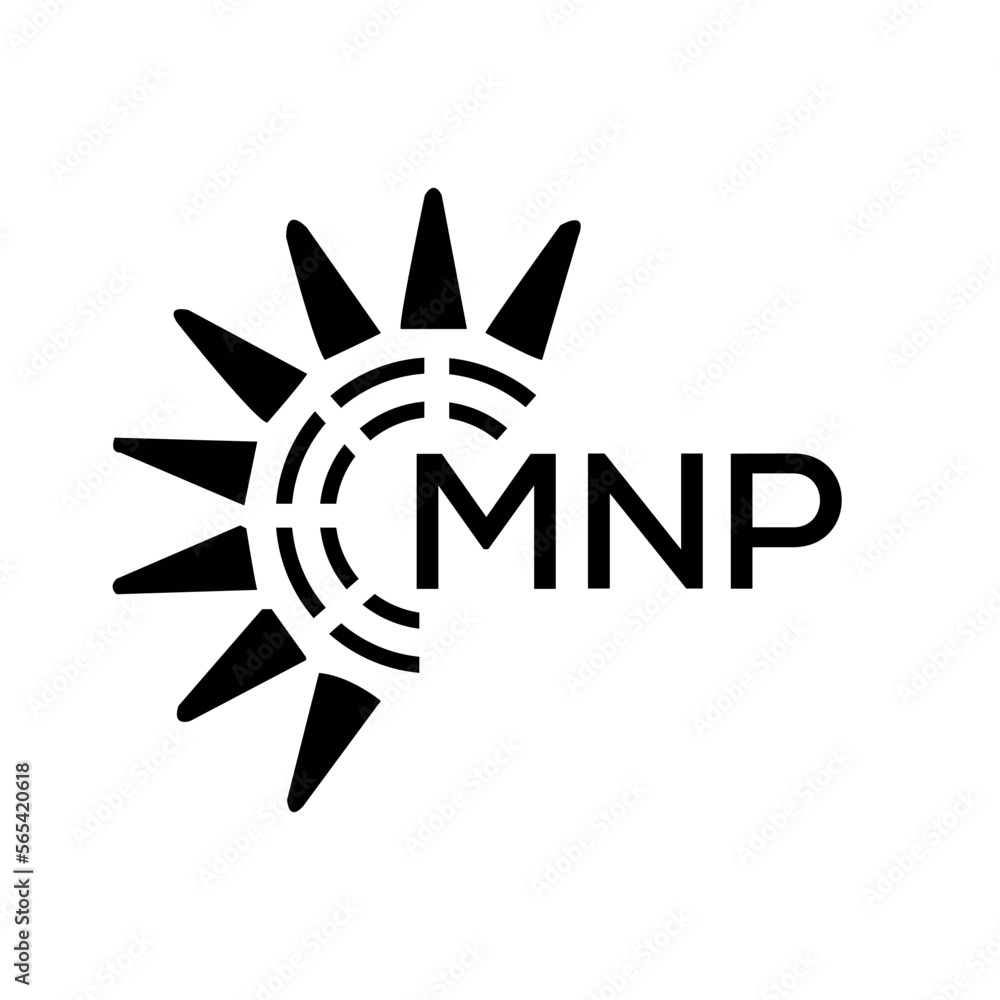 MNP letter logo. MNP image on white background and black letter. MNP ...