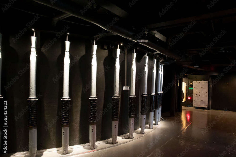 Inside of the USS Alabama Battleship at USS Alabama Battleship Memorial ...