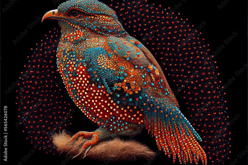 Pointillism Aboriginal Art Stock Illustration | Adobe Stock