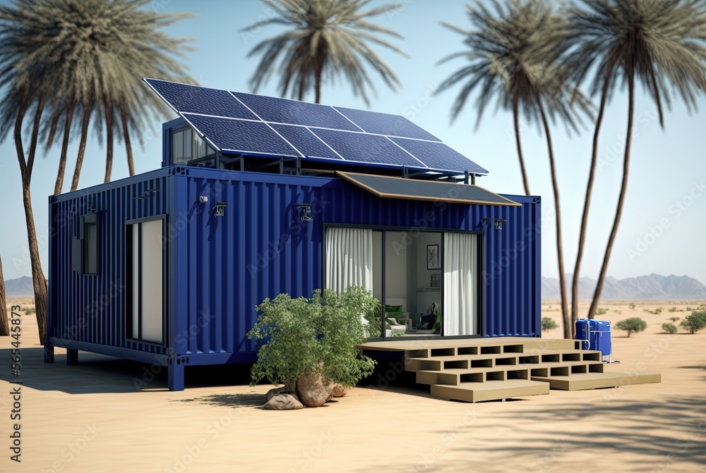 modern industry exterior style house made from converted shipping ...