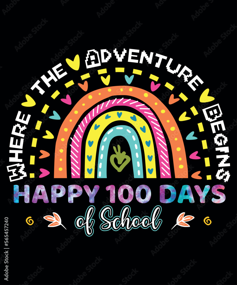 Where The Adventure Begins Happy 100 Days Of School, 100 Days Smarter ...