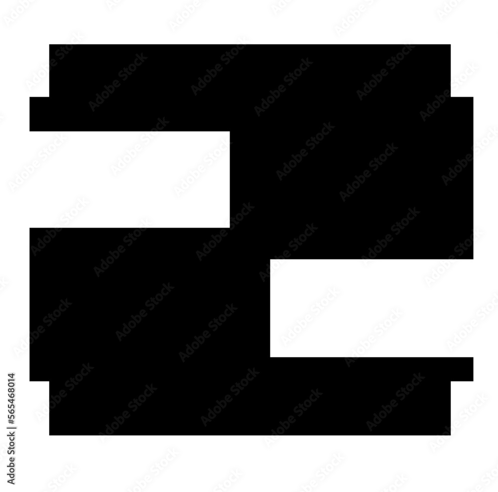 Blocky Retro Bitmap Themed Arcade Gamer Mono Letter Fonts Stock Vector ...