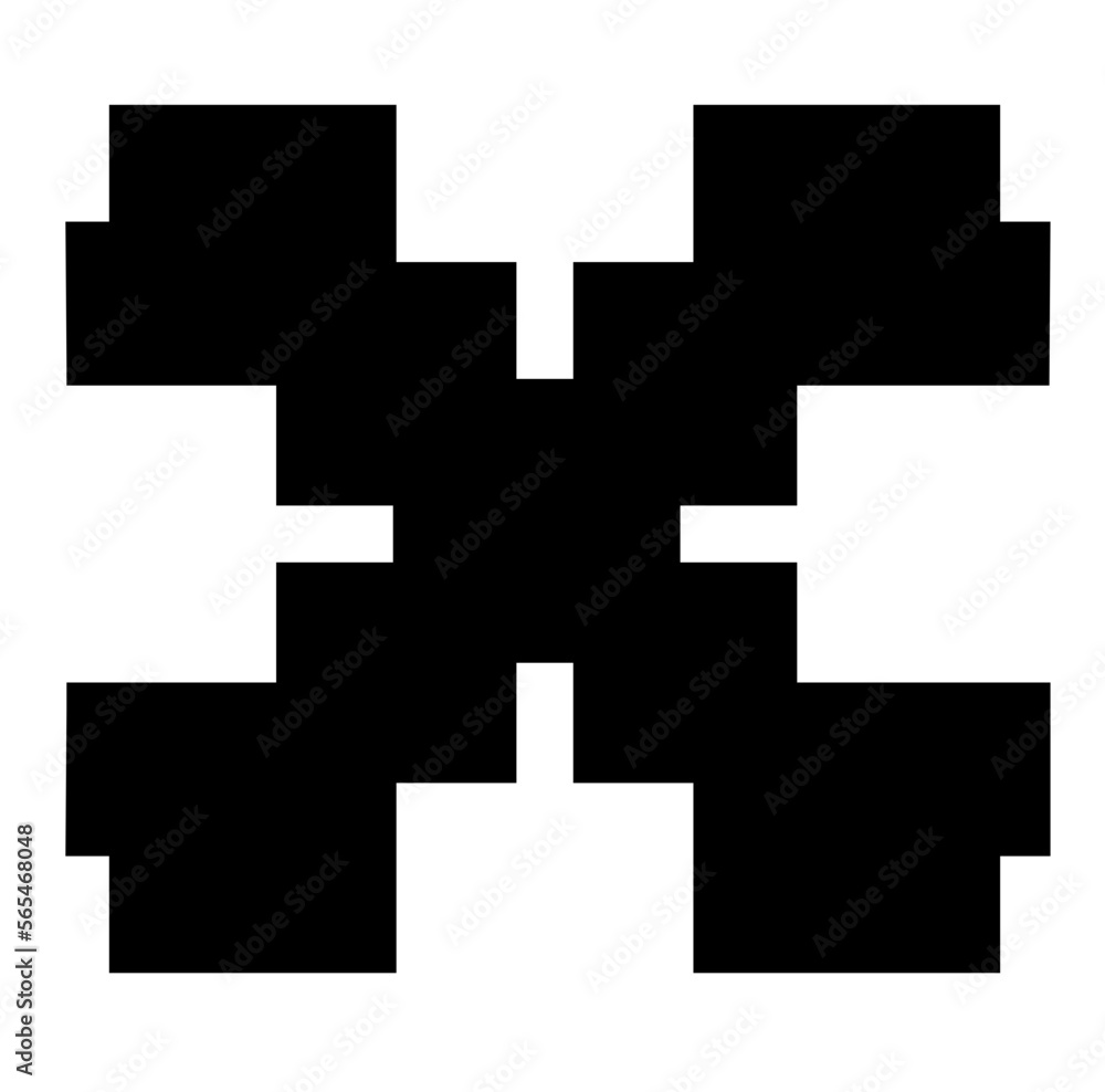 Blocky Retro Bitmap Themed Arcade Gamer Mono Letter Fonts Stock Vector ...