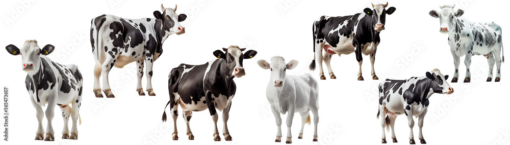 Cows on the png background created with Generative Ai technology Stock ...
