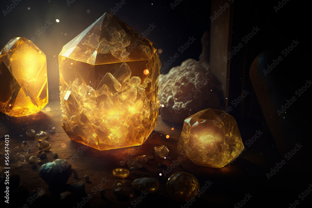 Vintage Amber gemstone, witchcraft magic wallpaper AI Generated Stock ...