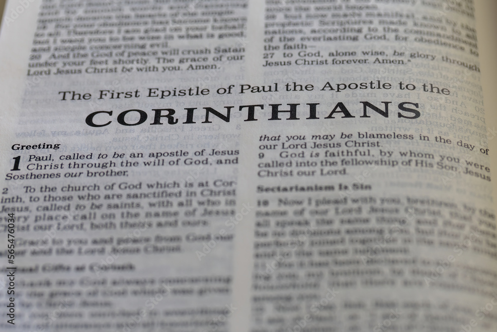 Foto de title page from the book of 1st Corinthians in the bible for ...