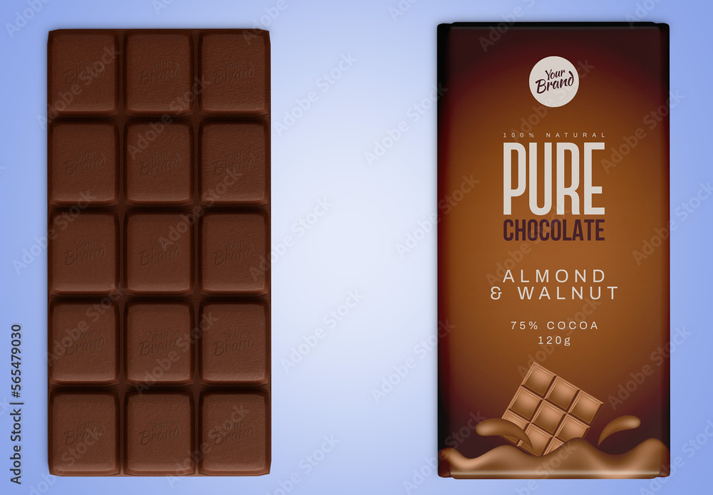 Chocolate Bar Mockup Stock Template | Adobe Stock