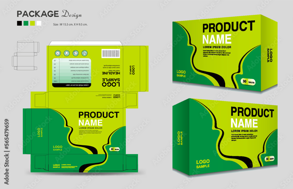 Cosmetic box design, Medical Package design template, Supplements Box ...
