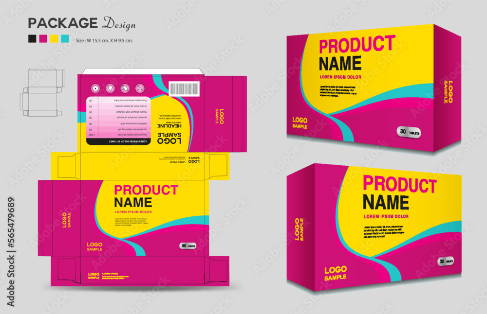 Cosmetic box design, Medical Package design template, Supplements Box ... Cosmetic box design, Medical Package design template, Supplements Box ...