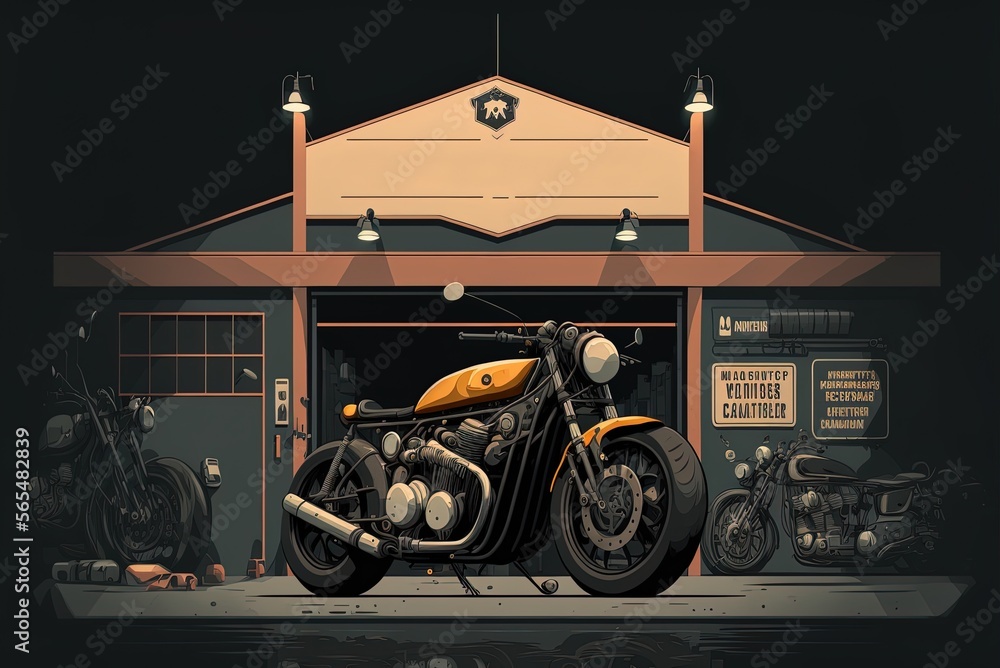 Club and garage for motorcycle enthusiasts of the current era ...