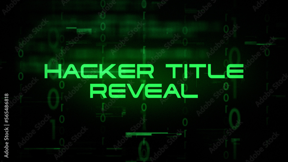 Hacker Title Reveal Stock Template | Adobe Stock