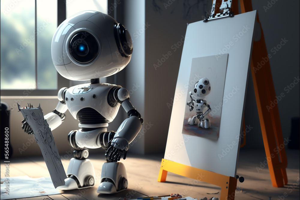 an advanced robot, is capable of creating stunning artwork from simple ...