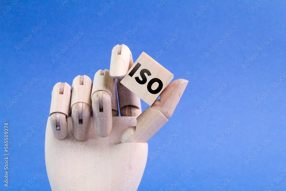 correct ISO alphabetic letters. the correct sign concept with ISO ...