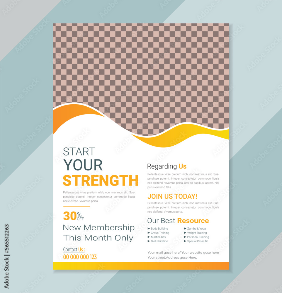 Fitness Flyer Design,vector template in A4 size, design layout,Template Travel vector design ...