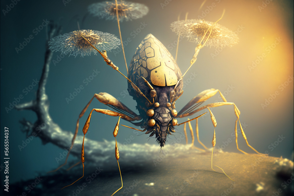 ภาพประกอบสต็อก Spider with fungus, Ophiocordyceps Unilateralis, zombie ... ภาพประกอบสต็อก Spider with fungus, Ophiocordyceps Unilateralis, zombie ...