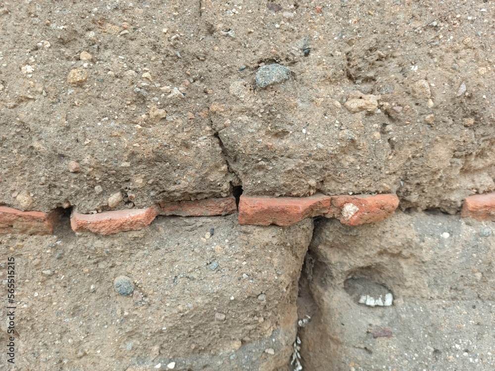 Pared de la época de colonial en el centro de Colombia Stock Photo ...