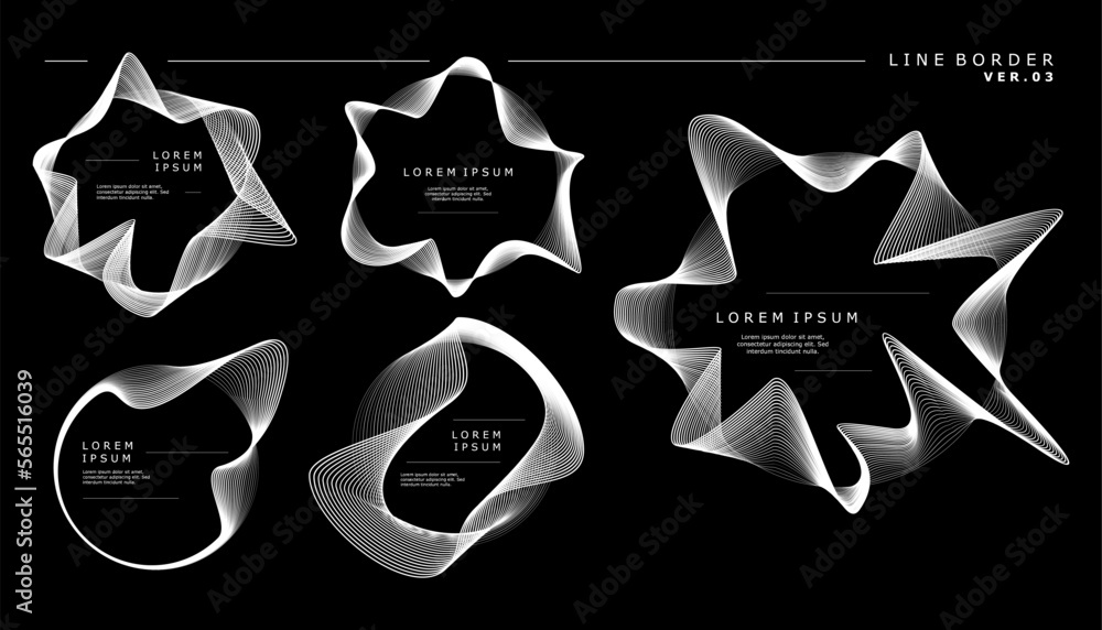 Abstract lines border design template. Technology border design vector ...