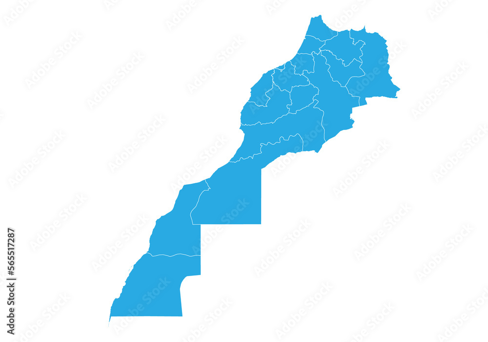 morocco map. High detailed blue map of morocco on PNG transparent ...