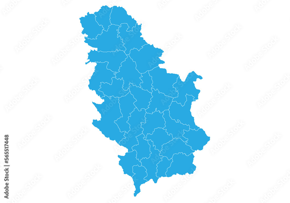 Serbia map. High detailed blue map of Serbia on PNG transparent ...