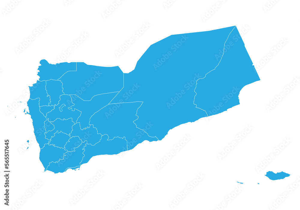 yemen map. High detailed blue map of yemen on PNG transparent ...