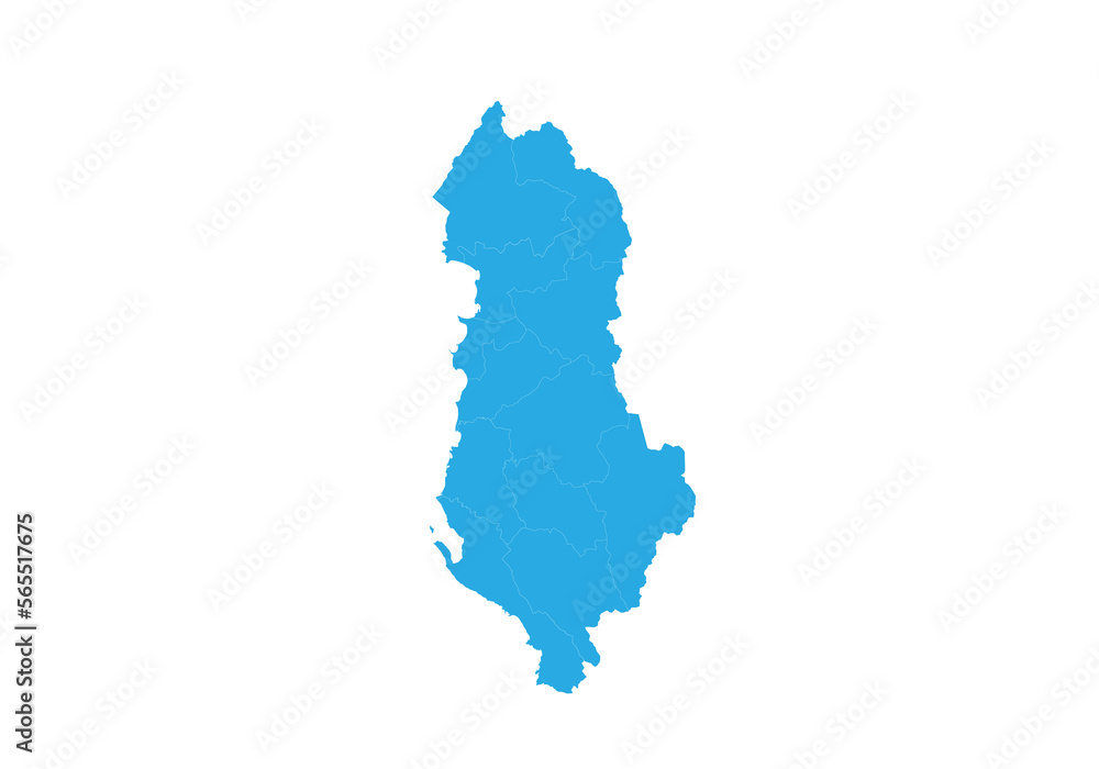 albania map. High detailed blue map of albania on PNG transparent ...
