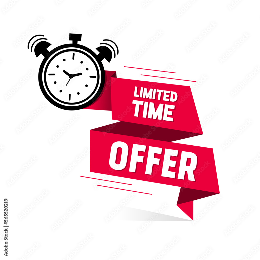 Limited Time Offer With Clock For Sale Banner Limited Time Offer
