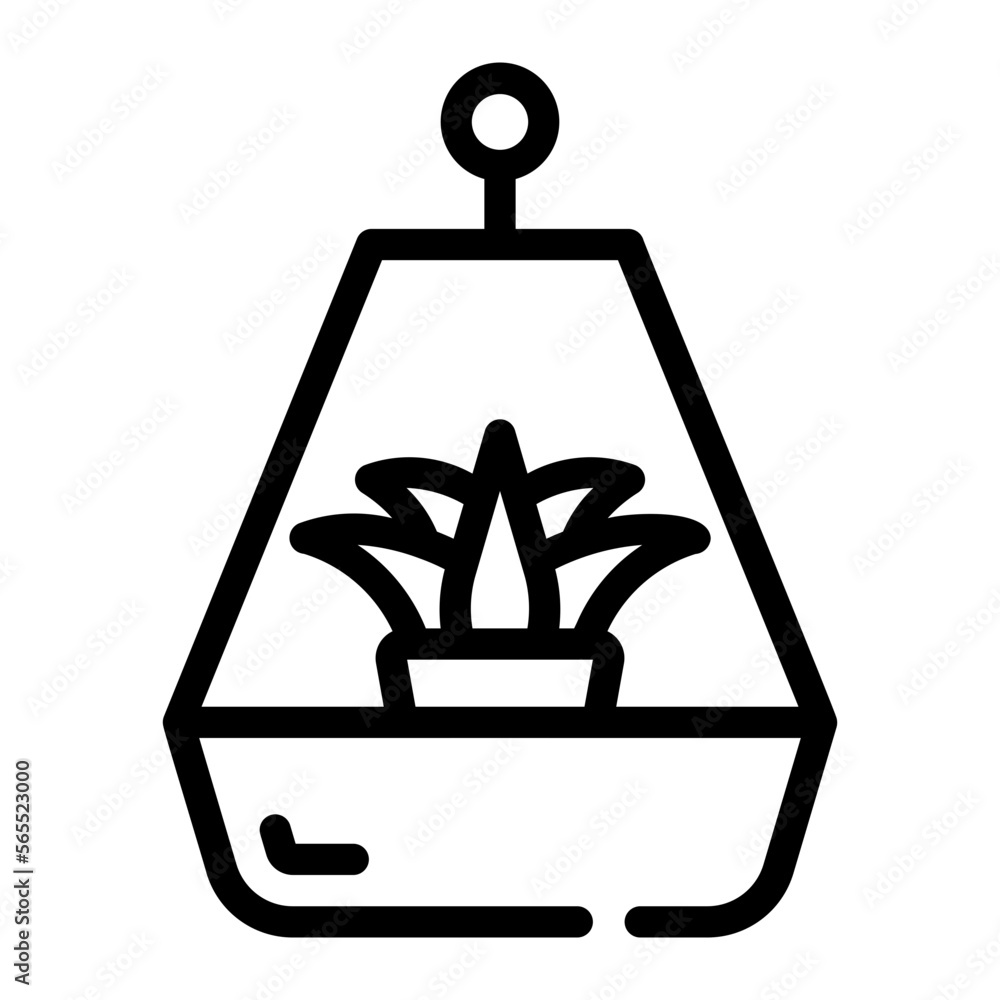 terrarium line icon Stock Vector | Adobe Stock