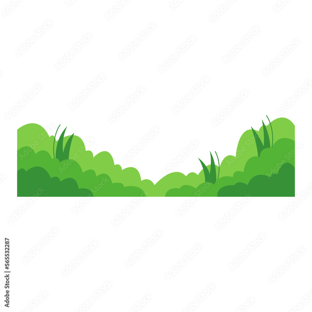 Grass Border Vector Illustration Stock Vector | Adobe Stock