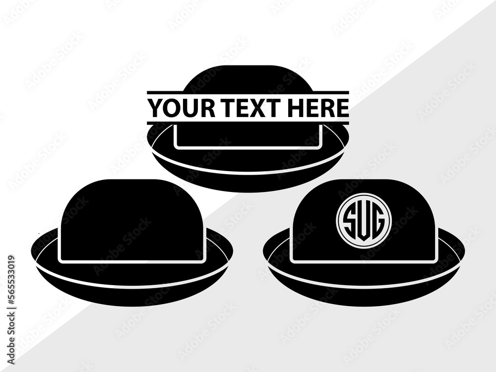 Vetor de Hat Monogram, Hat Silhouette, Hat SVG, Baseball Cap Svg, Cap ...