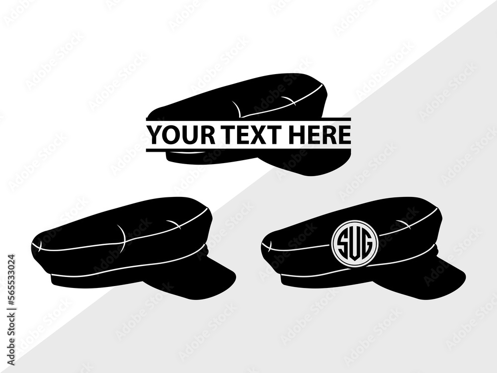 Hat Monogram, Hat Silhouette, Hat SVG, Baseball Cap Svg, Cap Svg ...