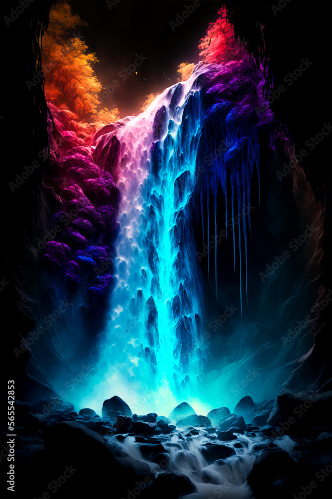 Colorful Waterfalls