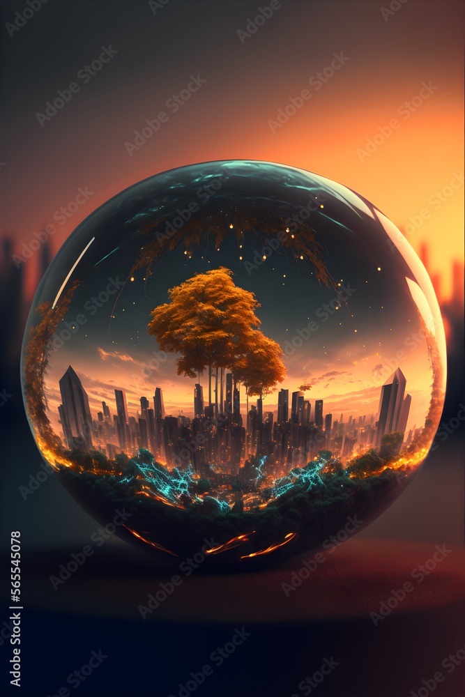 Geodesic city in the 5th dimension Andy warhol mythical15 UHD 8k ...